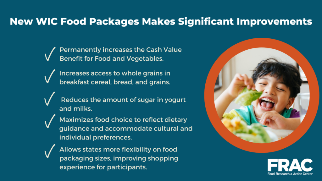 WIC Food Packages Update Is a Win for Children and Families - Food ...