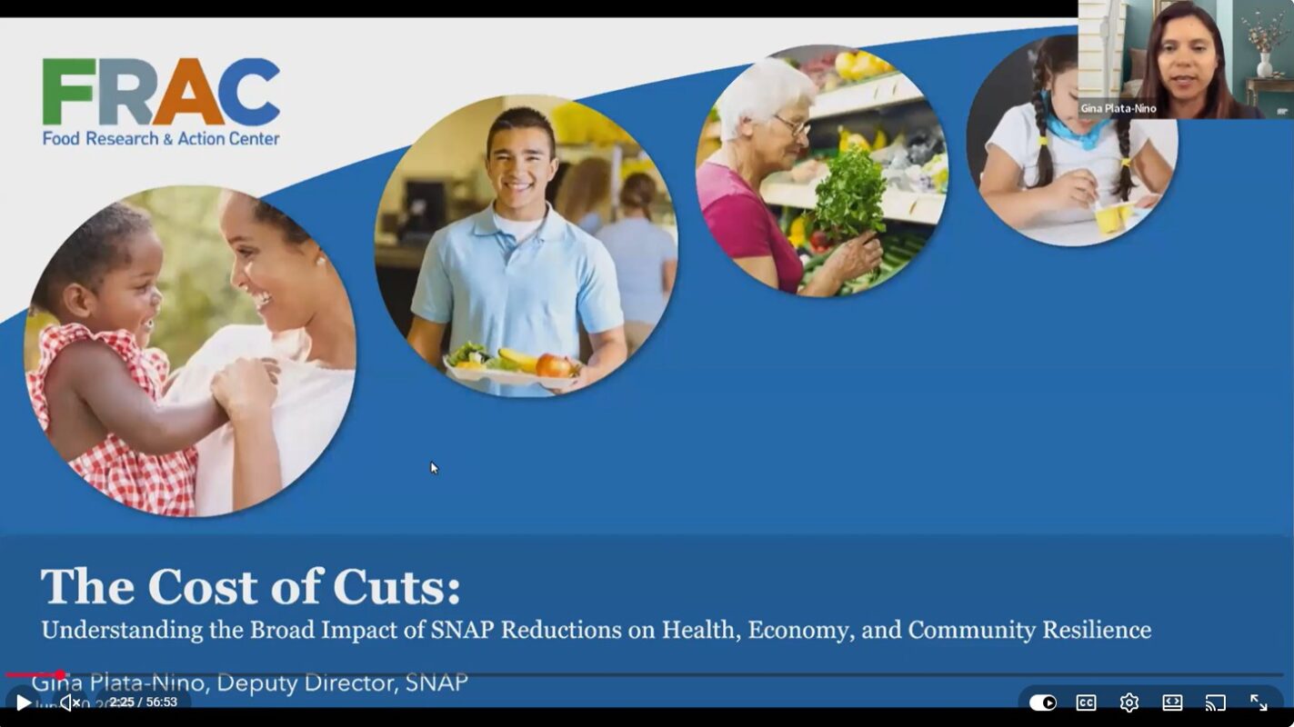 SNAP Cuts Mitigation Hub: Responding to H.R. 1 - Food Research & Action ...