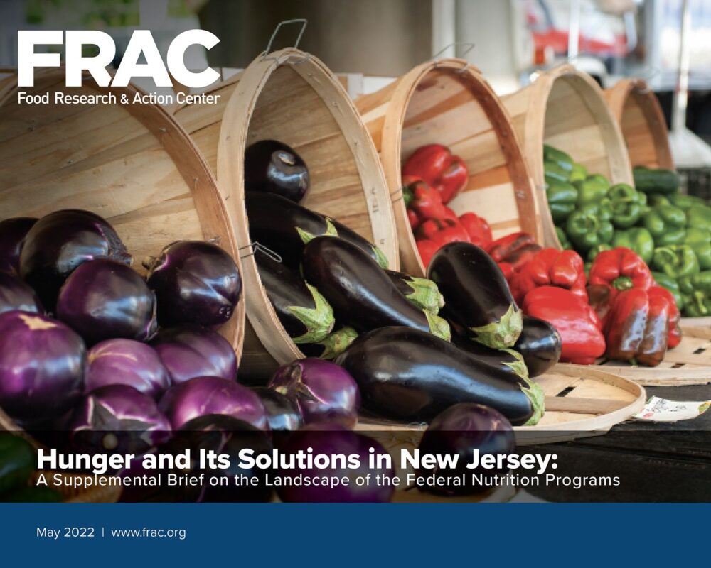 Hunger & Its Solutions in New Jersey - Food Research & Action Center