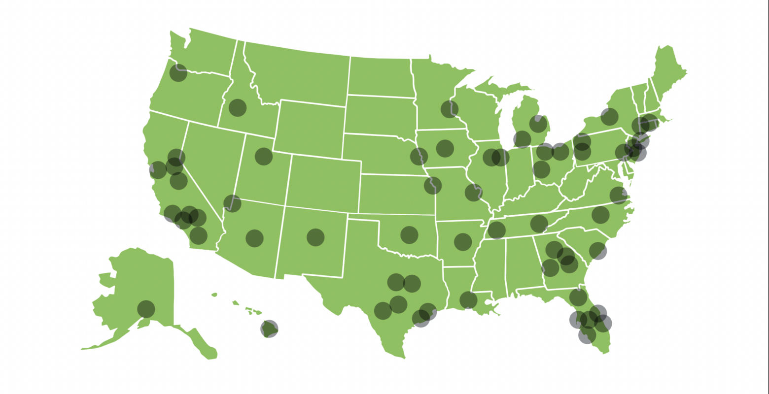 LDR Survey Sample Map - Food Research & Action Center
