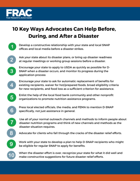 Disaster SNAP - Food Research & Action Center